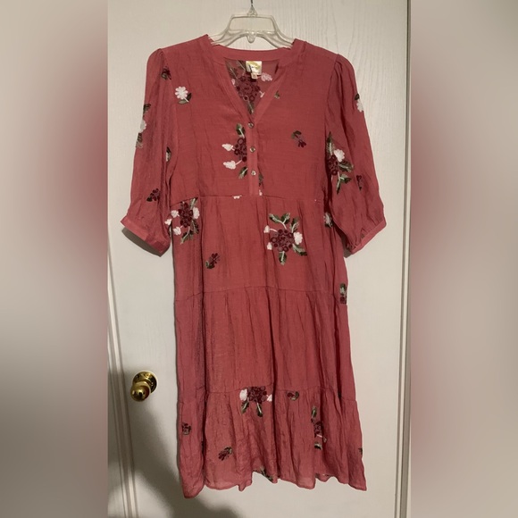 fig and flower | Dresses | Anthropologie Fig Flower Pink Floral ...